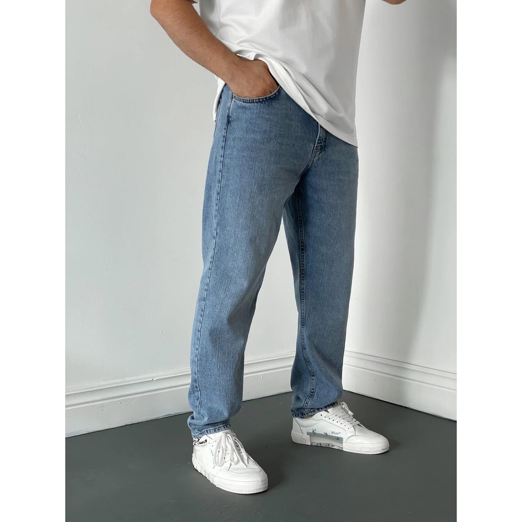 Calça Jeans Masculina De Perna Reta Esticada Slim Fit Clássica