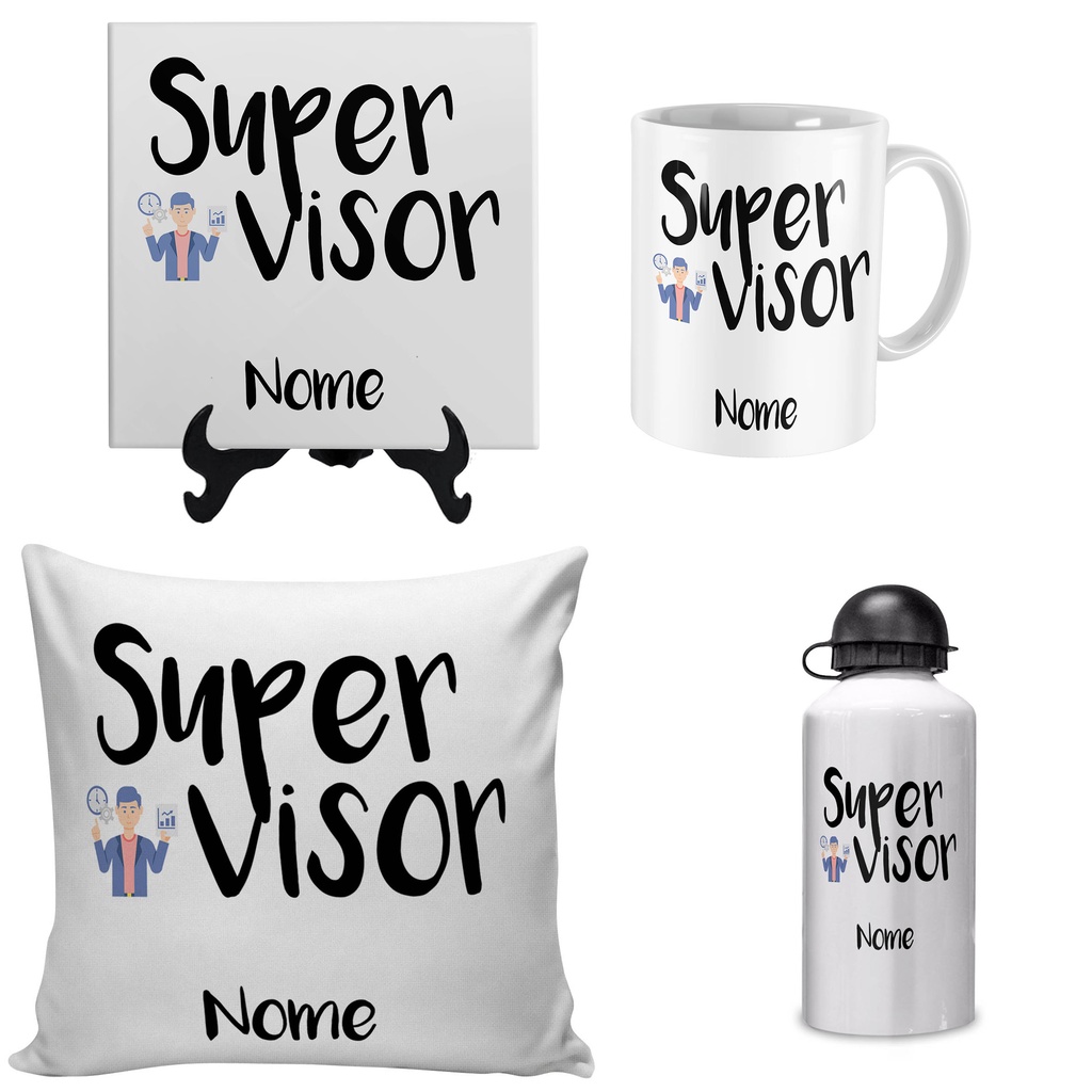 kit personalizado para presente profissão supervisor | Shopee Brasil