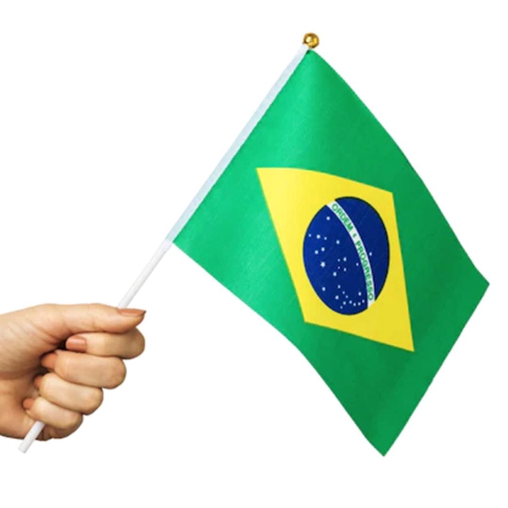 10 Mini Bandeiras de mão Brasil Copa do Mundo | Shopee Brasil