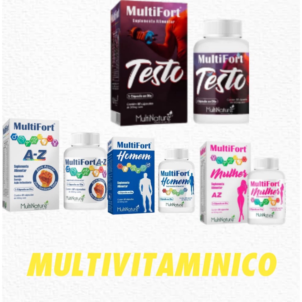 Suplemento Alimentar Multivitamínico Multifort Vitamina 500mg 60 ...