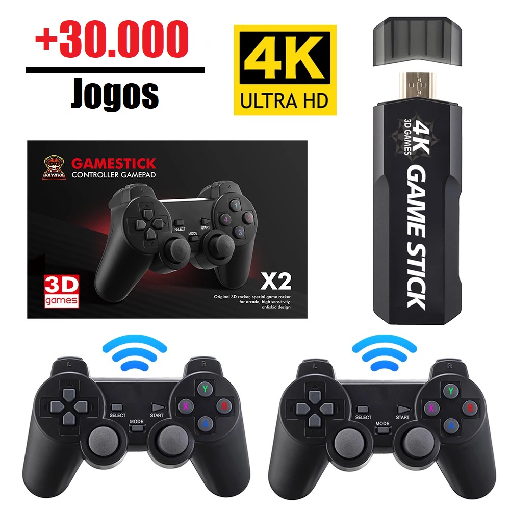 Video Game Stick GD10 4k Original 64GB 30 Mil Jogos + 2 Controles ...
