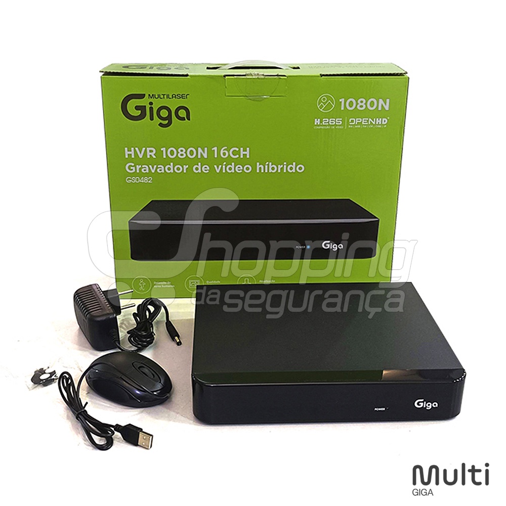 HVR 16 CANAIS COM SÁIDAS BNC GS0482 GRAVADOR DVR GIGA | Shopee Brasil
