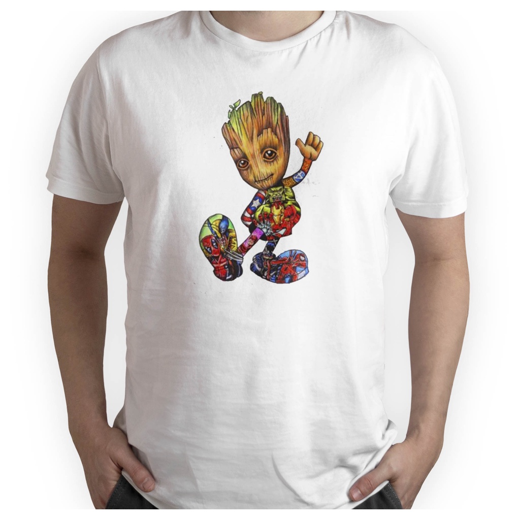 Camiseta Personalizada Groot Guardiões da Galaxia Moda geek | Shopee Brasil