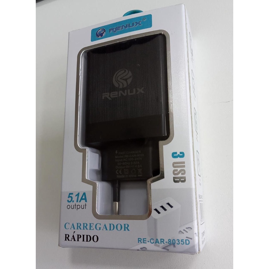 Fonte Renux 8035D 5.1A 3USB | Shopee Brasil