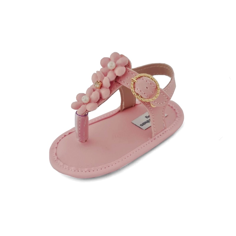 Chinelinho Confort de Bebê | Cor rosa de flores | Shopee Brasil