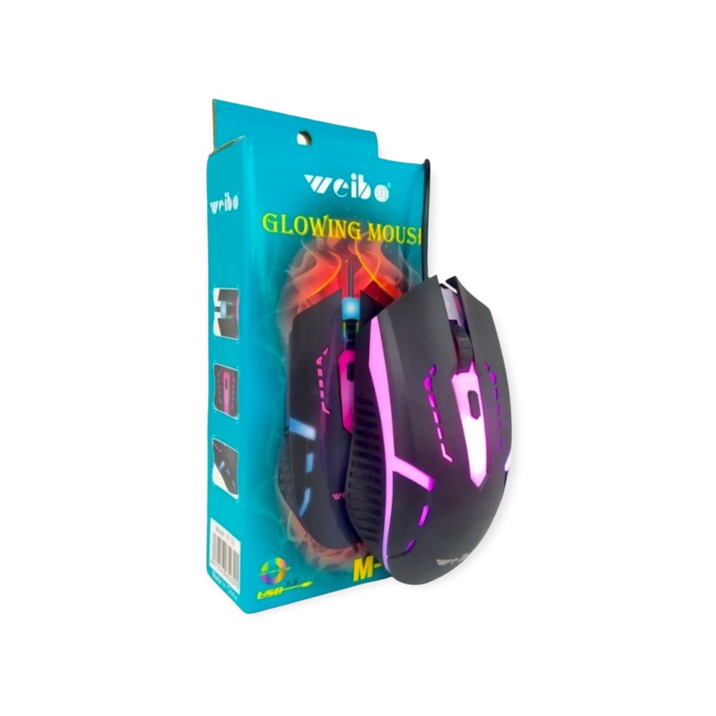 Mouse gamer com luz de LED RGB colorido 3200 DPI com fio | Shopee Brasil