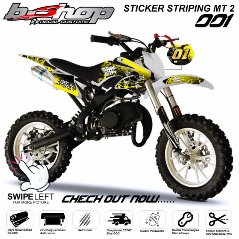 Mini MT2 TRAIL 2T Motocicleta STRIPING Sticker Variações De Escolhas De ...