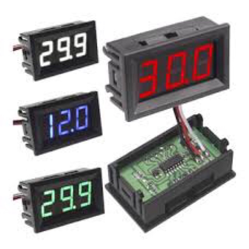 Mini Voltímetro Digital 12V com Display Vermelho Fácil instalação para ...