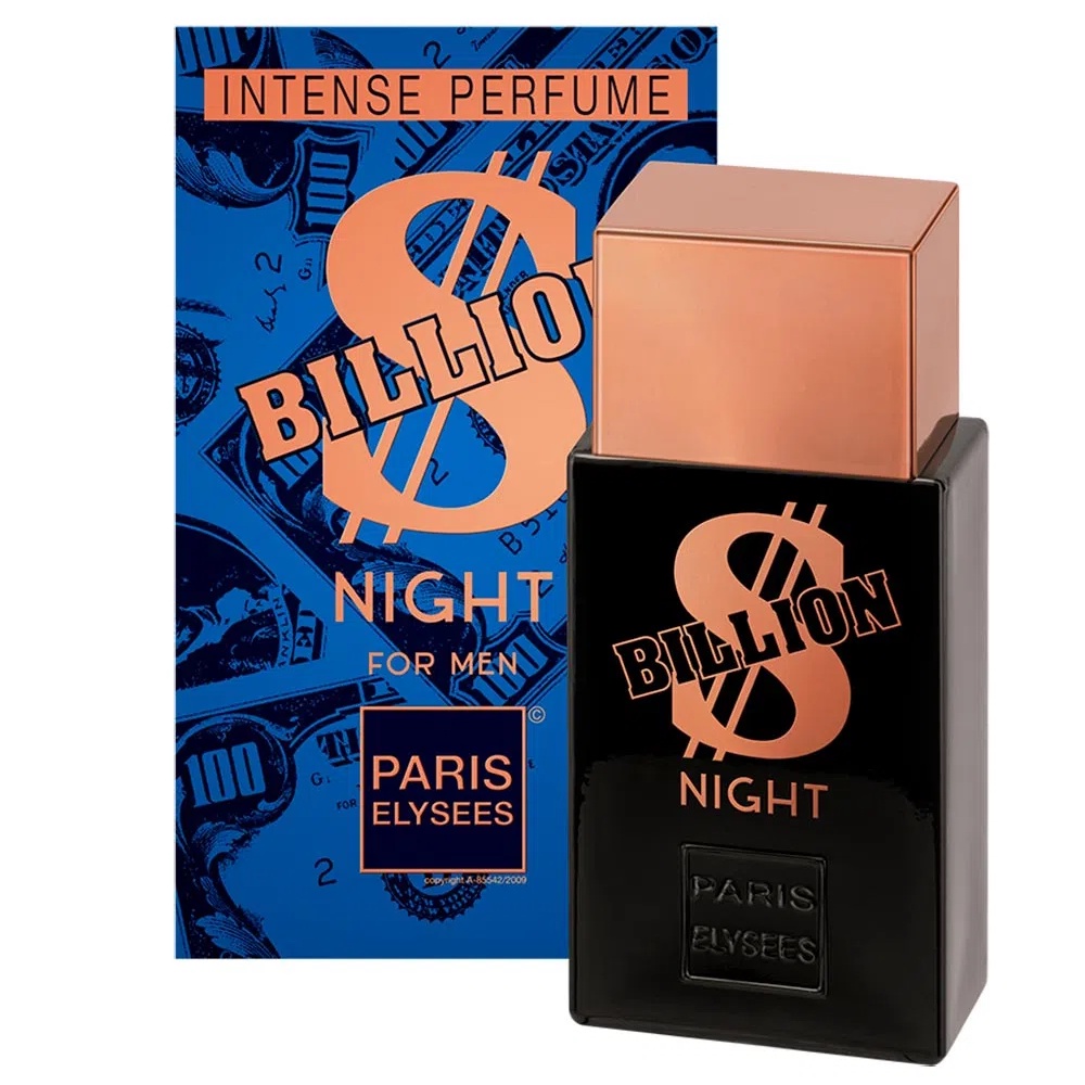 PERFUME BILLION $ NIGHT PARIS ELYSEES EDT 100 ML | Shopee Brasil