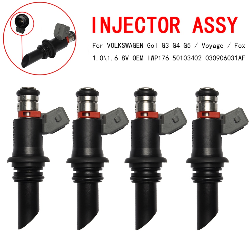 Iwp176 Kit 4 Bico Injetor Fox Gol G4 G5 Voyage 1.0 1.6 Flex | Shopee Brasil