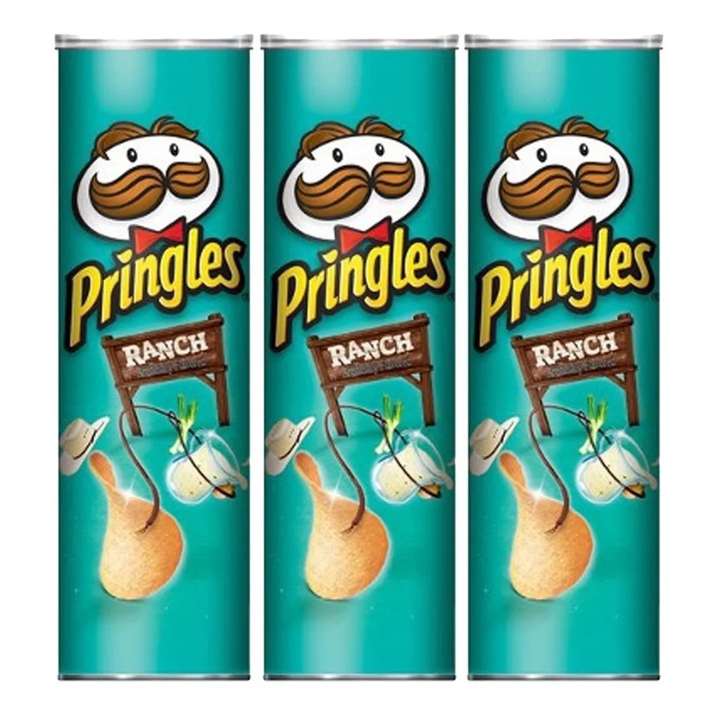 KIT 3 BATATA PRINGLES RANCH (158G) | Shopee Brasil