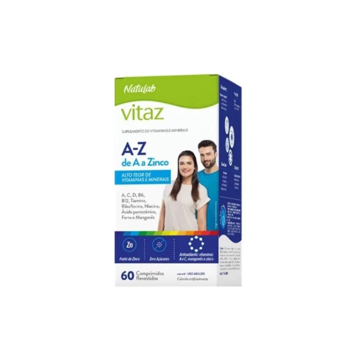 Vitaz A-Z 60 Comprimidos e A a Zinco Vitaminas e Minerais | Shopee Brasil