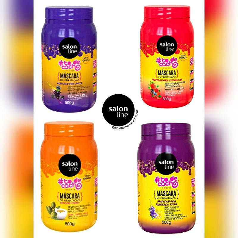 Mascara Matizadora Roxa vermelha Roxo Marsala e Máscara de Hidratação ...