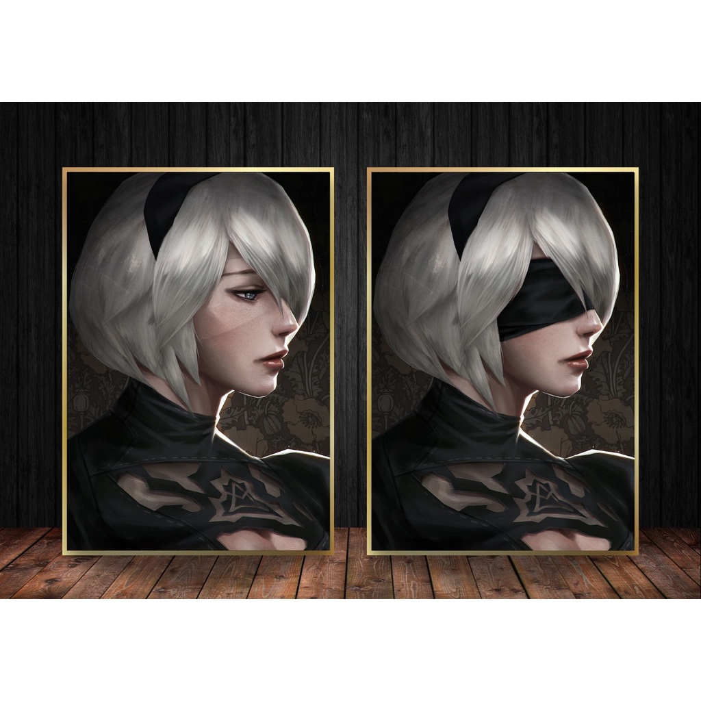 Nier Automata | B2 | Conjunto Placas decorativas | Quadros Decorativos ...