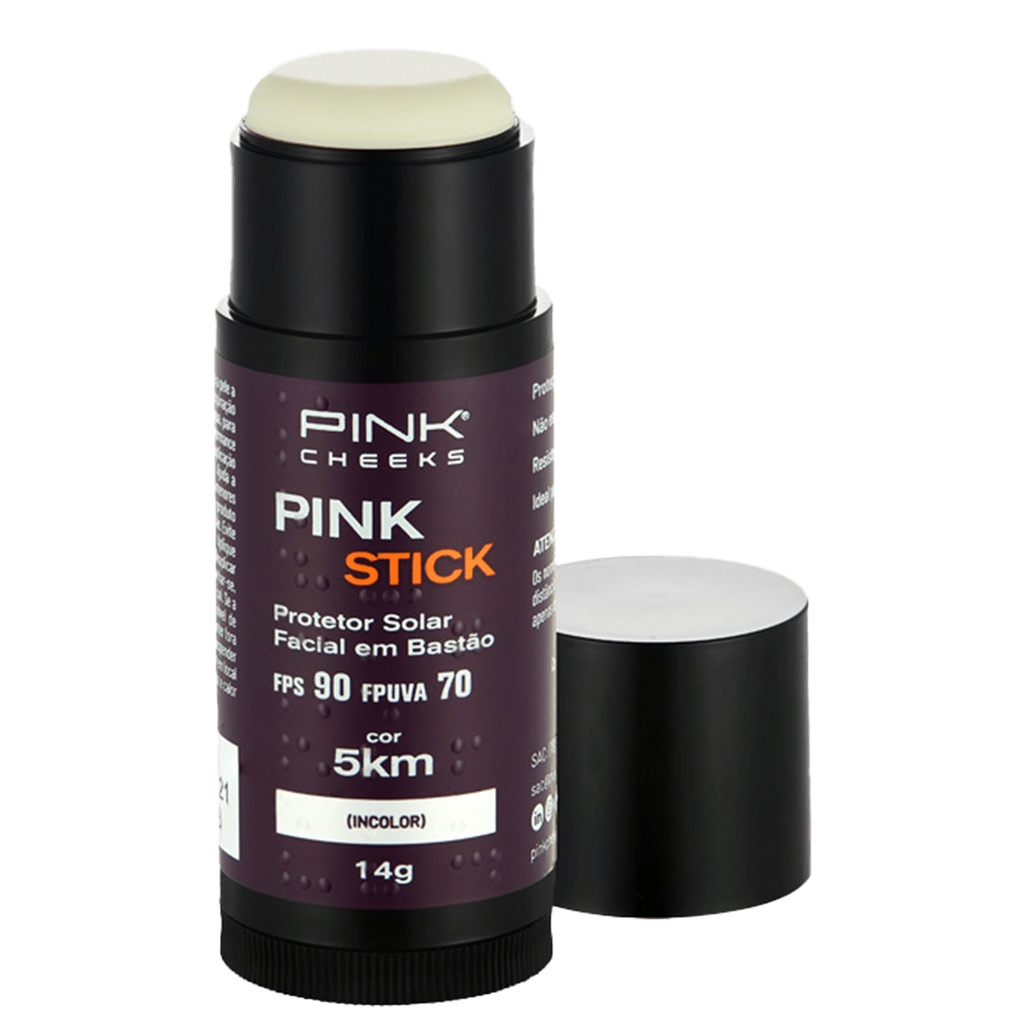 Pink Cheeks Pink Stick 5km Protetor Solar Incolor 14g | Shopee Brasil