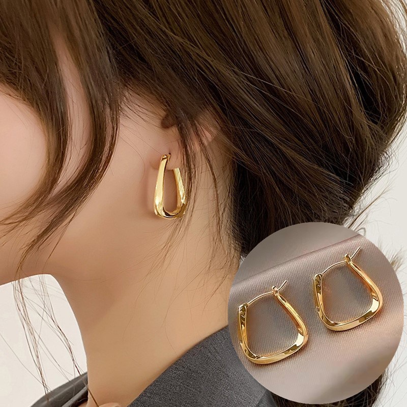 Brincos De Argola Quadrados Minimalistas Para Mulheres , Simples ...