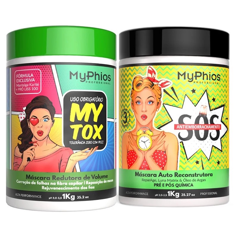 Kit SOS Antiemborrachamento 1Kg + Redutor de volume MYTOX 1Kg - MyPhios ...