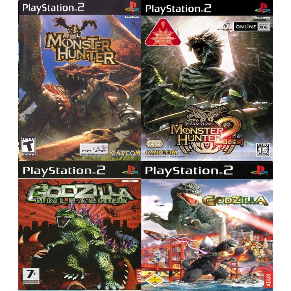 Kit Monster Collection Monster Hunter + Godzilla com 4 Jogos (PS2 ...