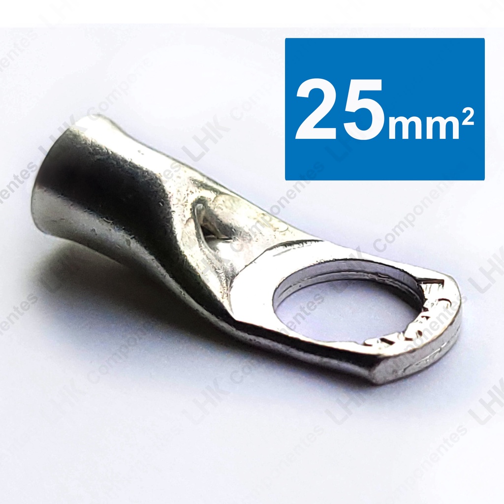 Terminal tubular de compressão 25mm com 1 furo M10 | Shopee Brasil
