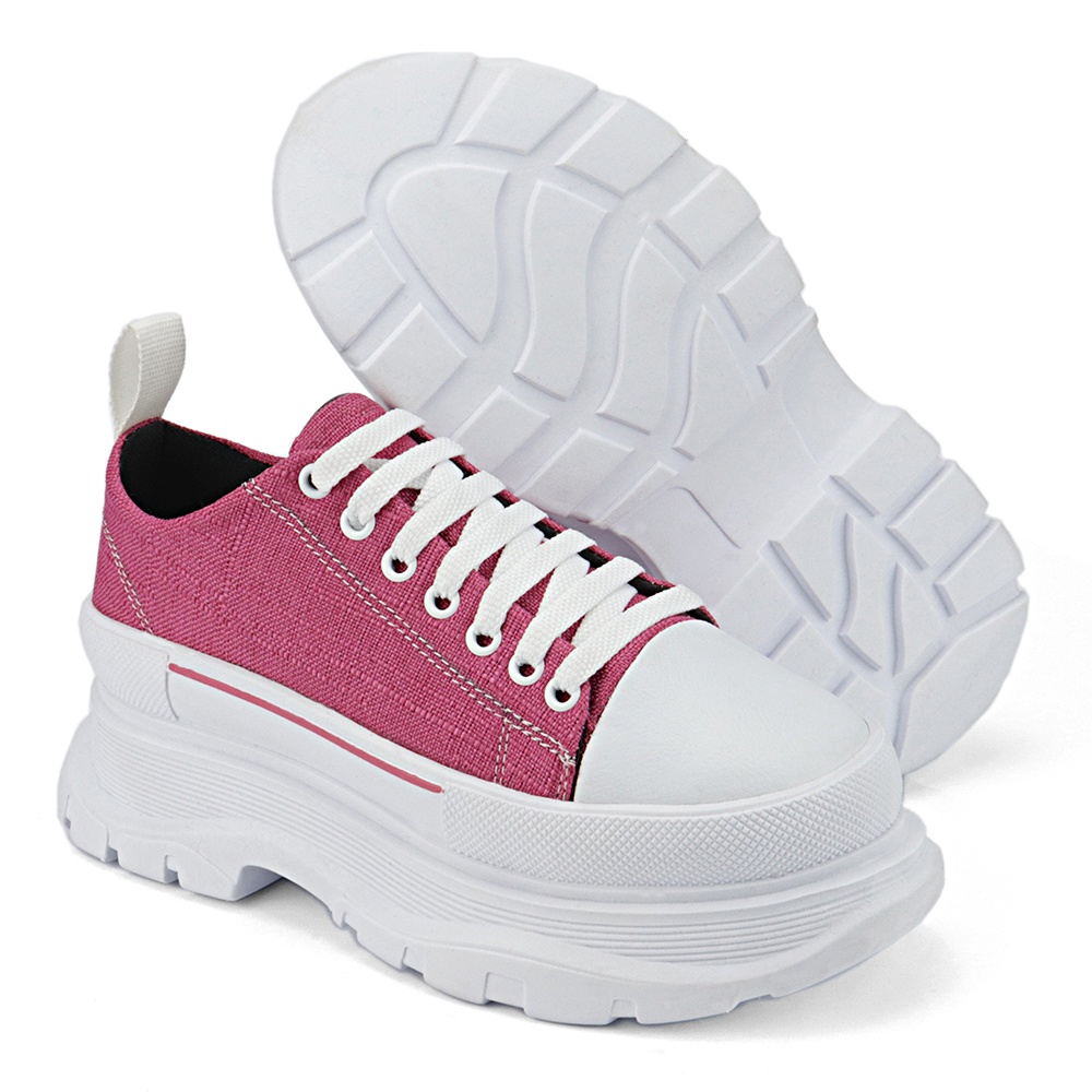 Tenis Com Plataforma Chunky Blogueira Moderno | Shopee Brasil
