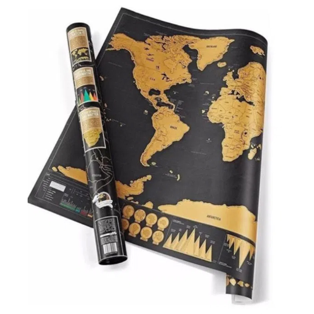Mapa Mundo Raspadinha Grande Mapa Mundi De Raspar Viagens | Shopee Brasil