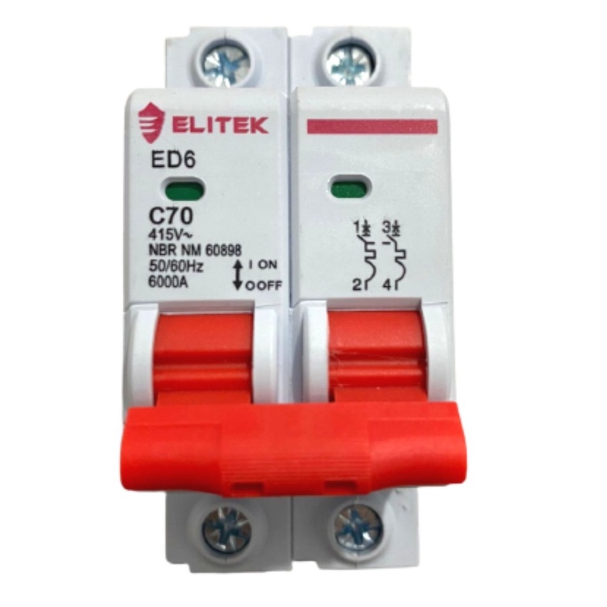 Disjuntor Bipolar Duplo 06a, 10a, 16a, 20a, 25a, 32a, 40a, 50a, 63a, 70a | Shopee Brasil