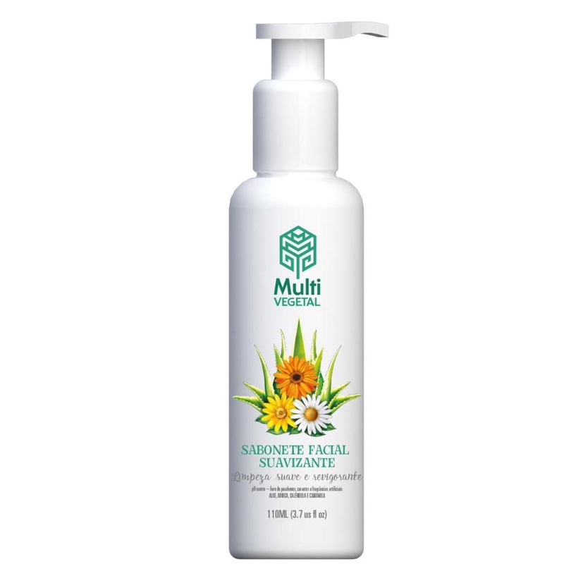 Sabonete Líquido Facial Suavizante 110ml Multi Vegetal | Shopee Brasil