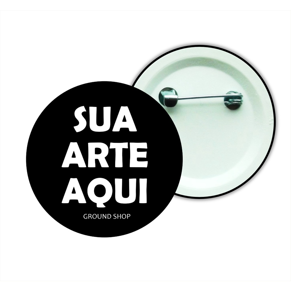 100 Bottons Tamanho 4,5cm Personalizados com sua Arte Logo Botons ...