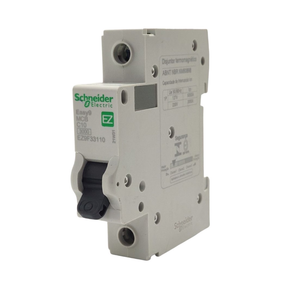 Disjuntor DIN Monopolar 10A Curva C Schneider | Shopee Brasil