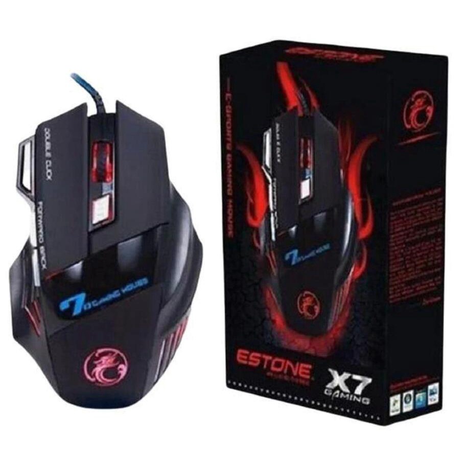 Mouse gamer para jogo computador 3200dpi com LED laser X7 USB Botões Profissional | Shopee Brasil