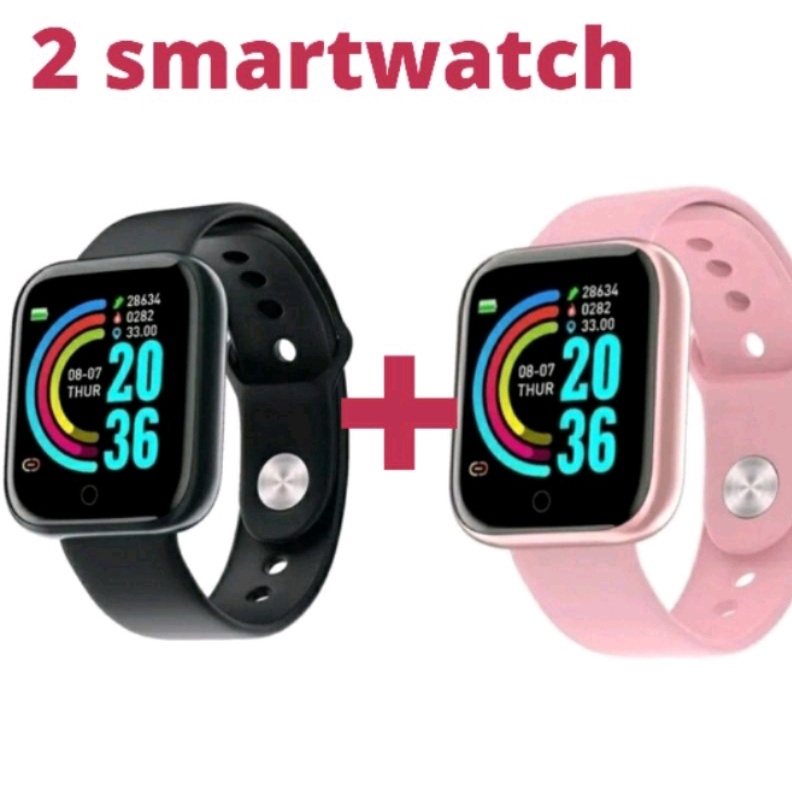 kit com 2 Smartwatch D20 inteligente com Bluetooth USB diversas funçôes ...