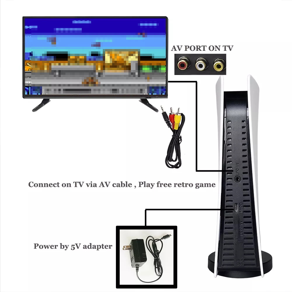 (Entrega hoje) Mini GS5 Retro TV Videogame Console Player Para Nes 8 Bit Jogos Com 200 ...