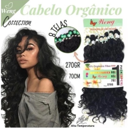 Cabelo Orgânico Cacheado Longo Sofia Weng 70cm | Shopee Brasil