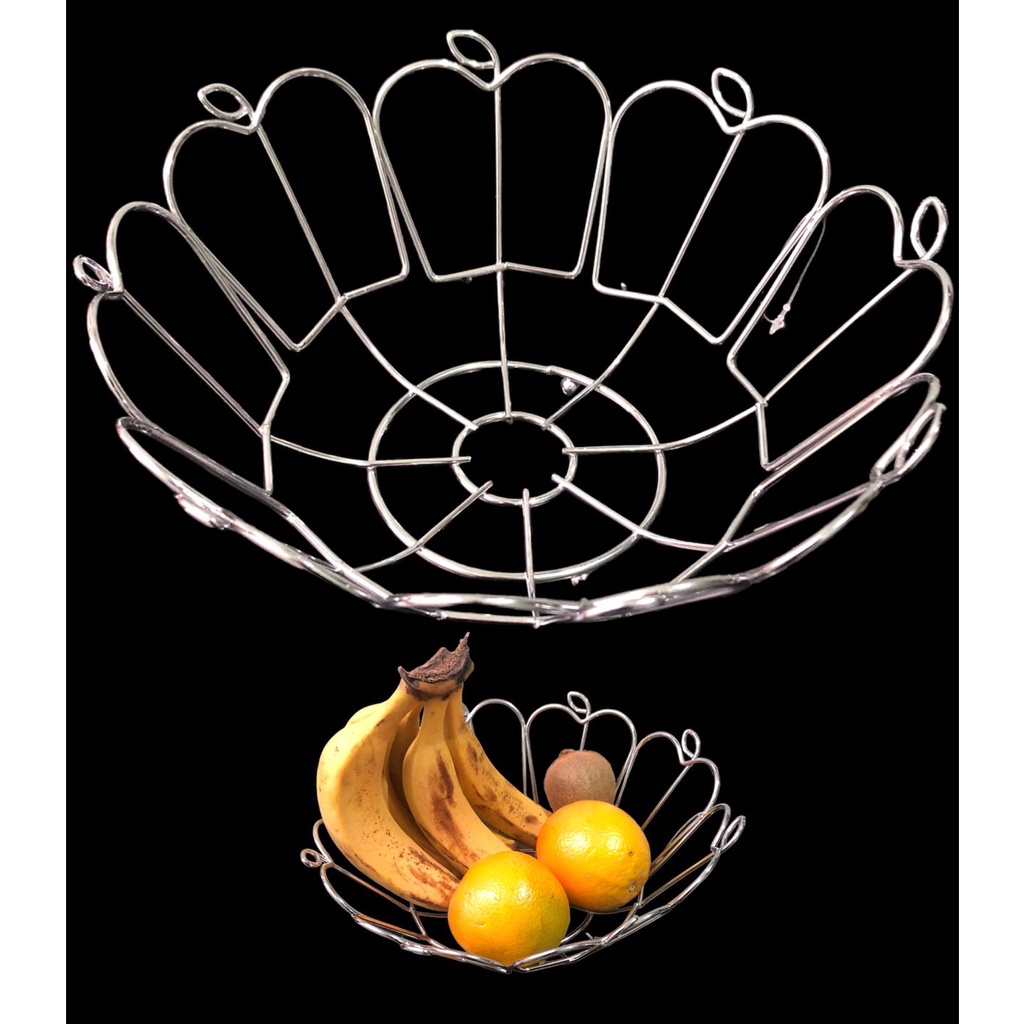 Fruteira De Mesa Inox Resistente 30Cm Presente Organização Casa Frutas ...