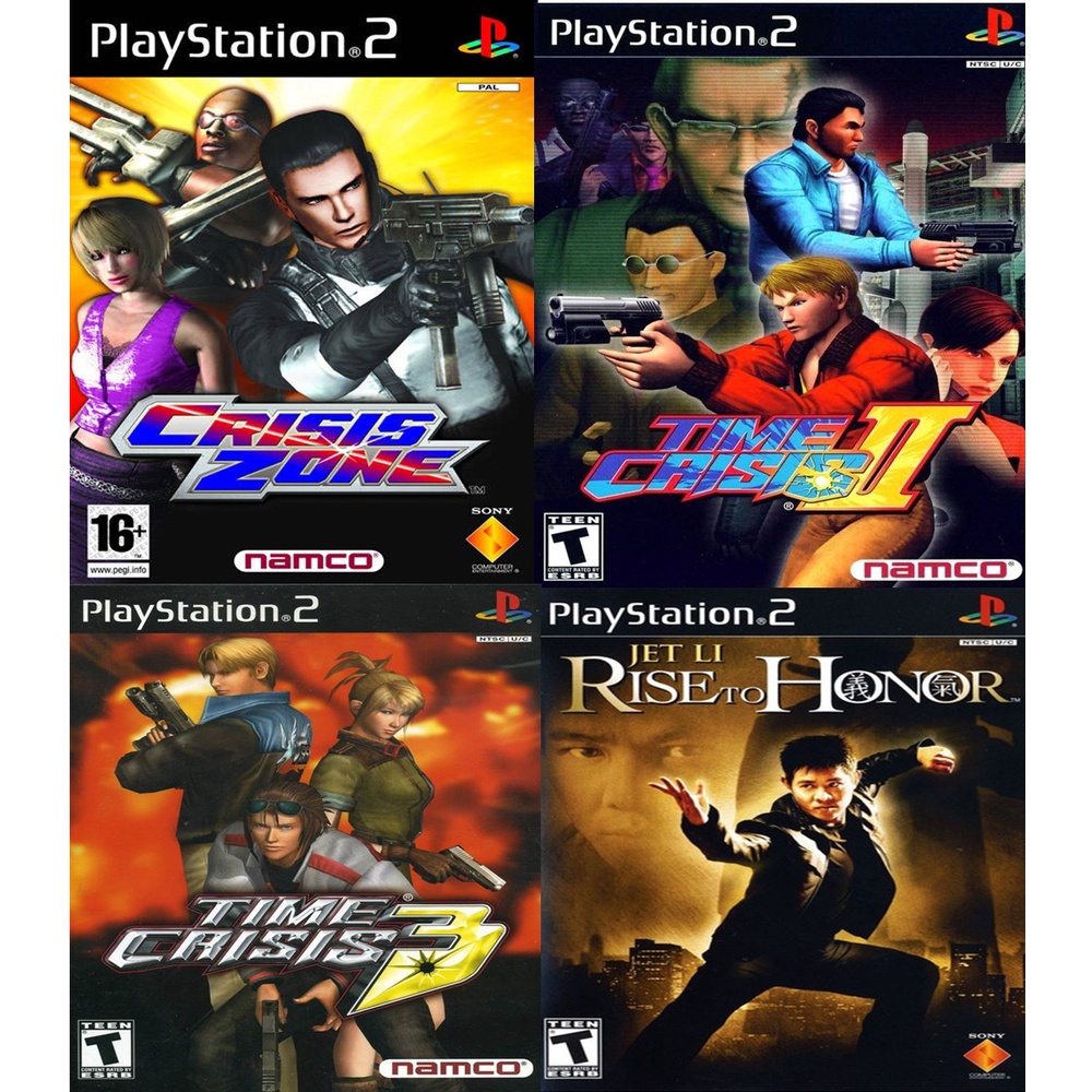 Kit Time Crisis Trilogy + Jet Li Rise To Honor com 4 Jogos (PS2 ...