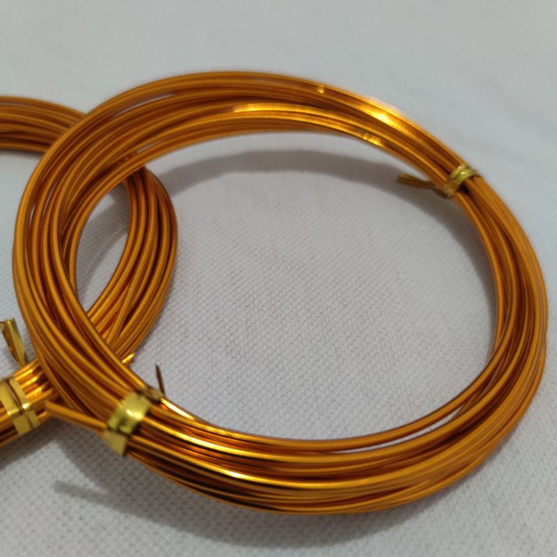 Arame de alumínio dourado 2mm 5 metros | Shopee Brasil