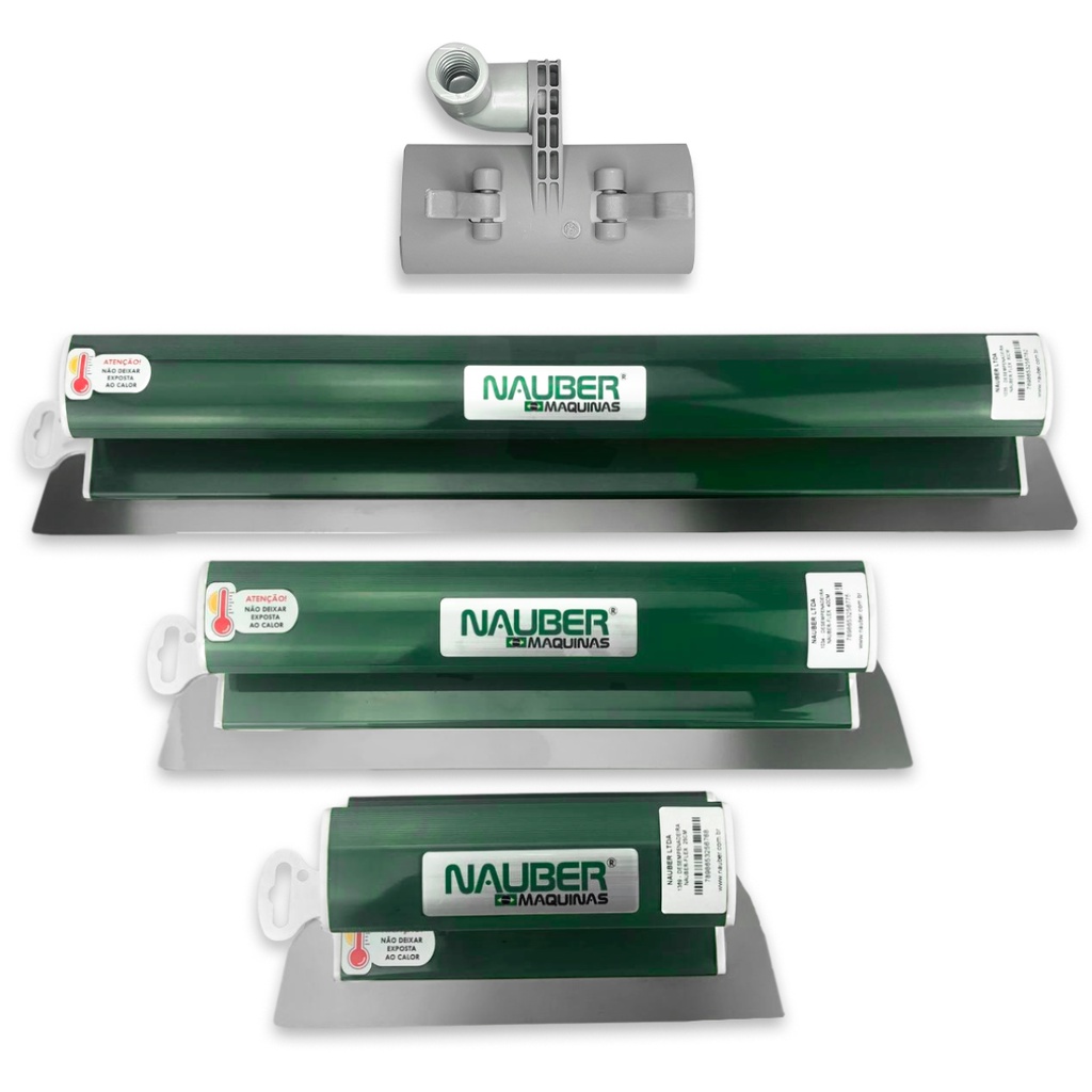 Desempenadeira Berox Nauber 25, 40 E 60cm Aço Inox Flex + Suporte Massa ...