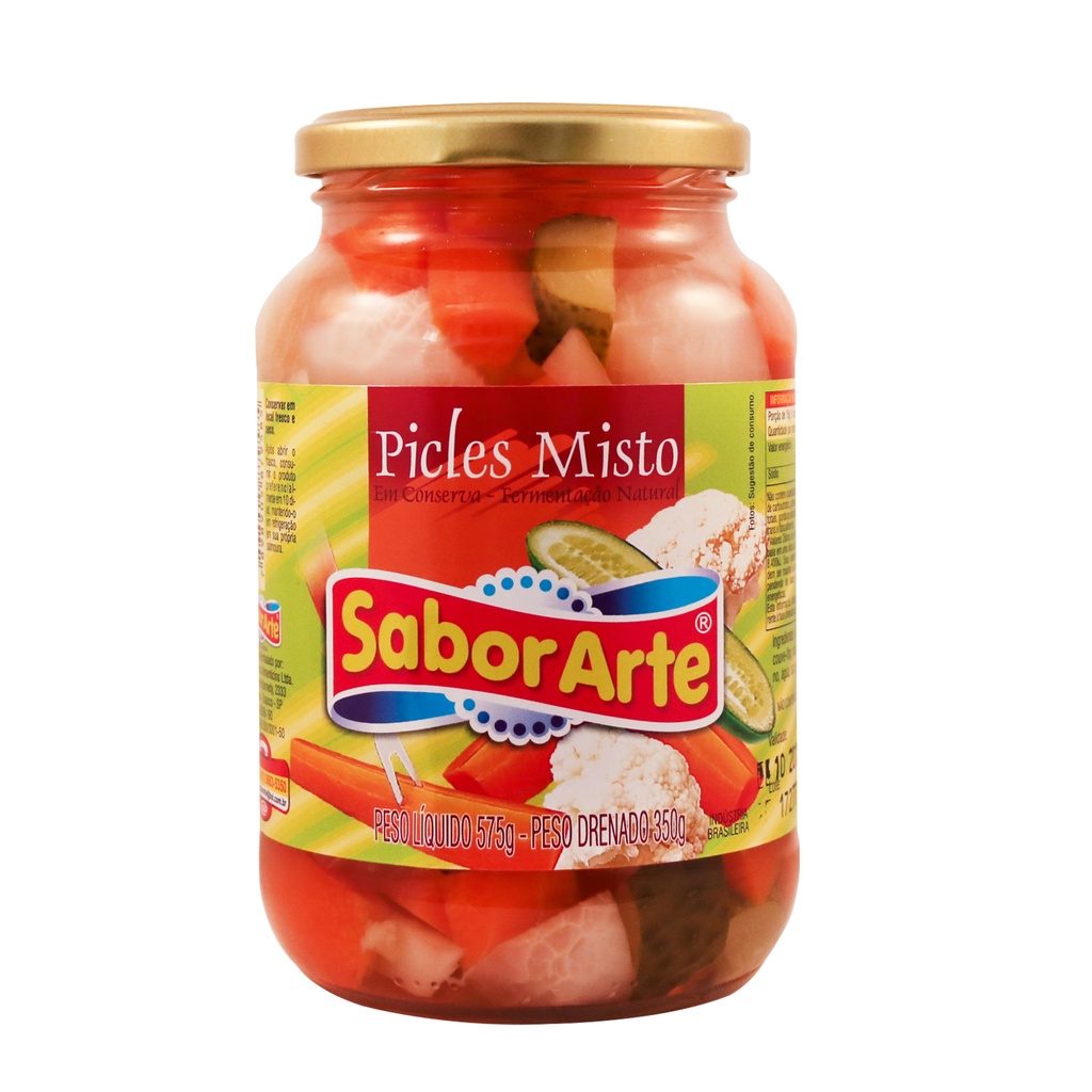 Picles Misto Em Conserva SaborArte Pote 350g | Shopee Brasil