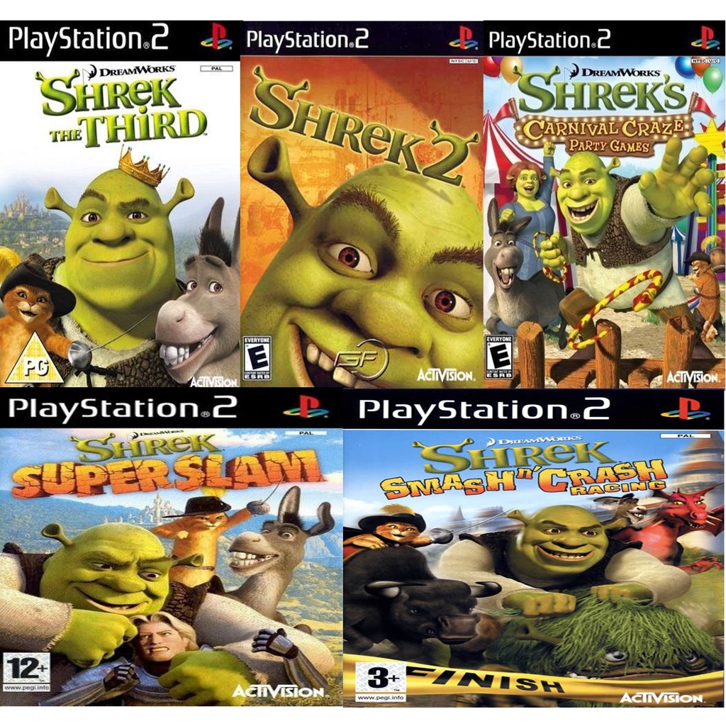 Kit Shrek Collection com 5 Jogos (PS2) | Shopee Brasil