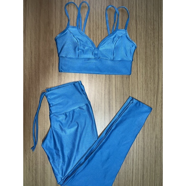 Conjunto Academia - Calca e top - aveludado de compressão - cintura ... Conjunto Academia - Calca e top - aveludado de compressão - cintura ...