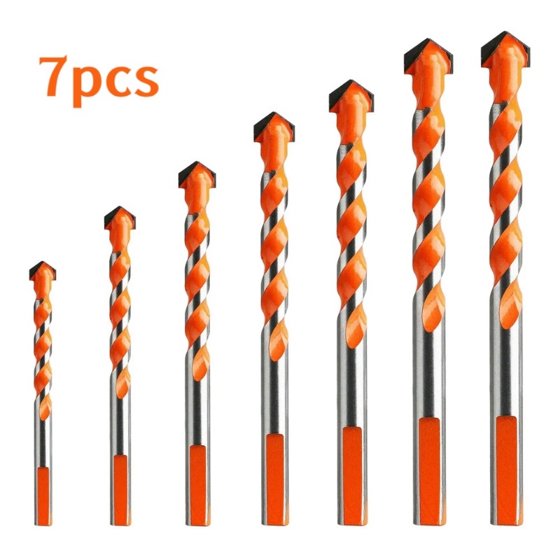 7pcs Broca Triangular Multifuncional De 3-12mm Para Azulejo De Furação ...