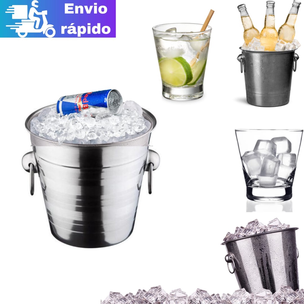 Balde de Inox Para Gelo Para Bebidas Para Bar Para Drinks Para Barmem 1 ...