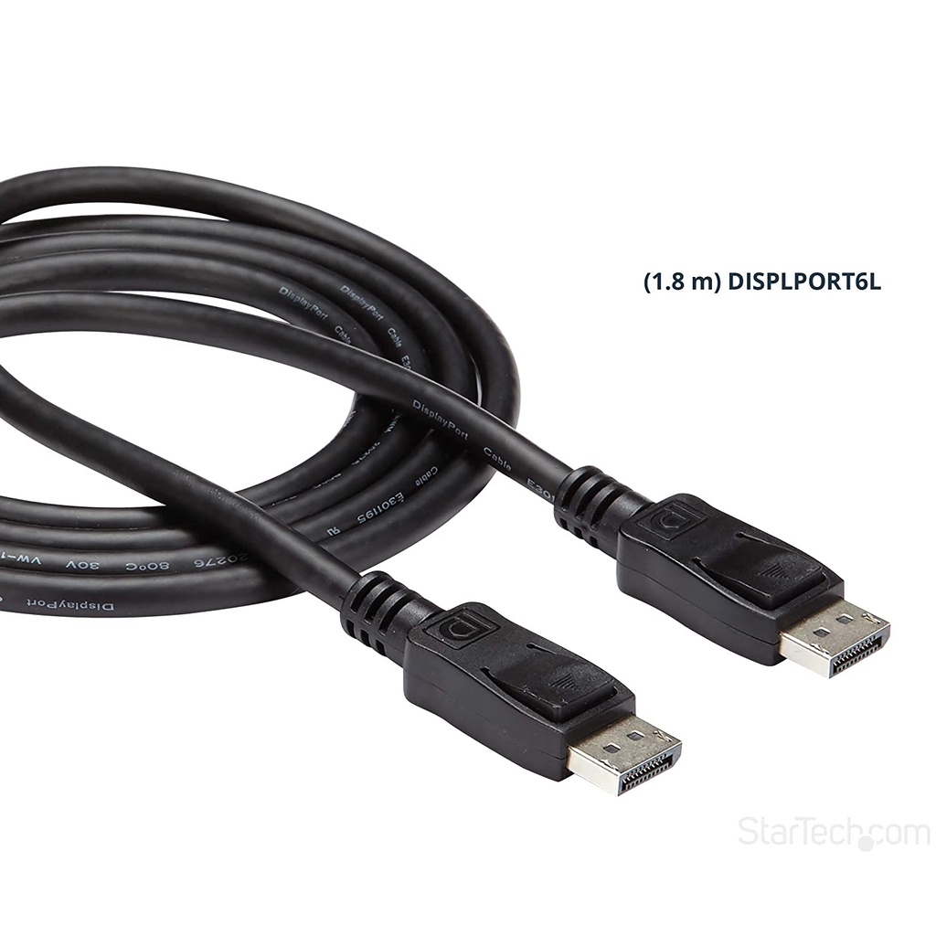 Cabo DisplayPort para DisplayPort Startech DISPLPORT6L 1,8m 4K - NOVO ...