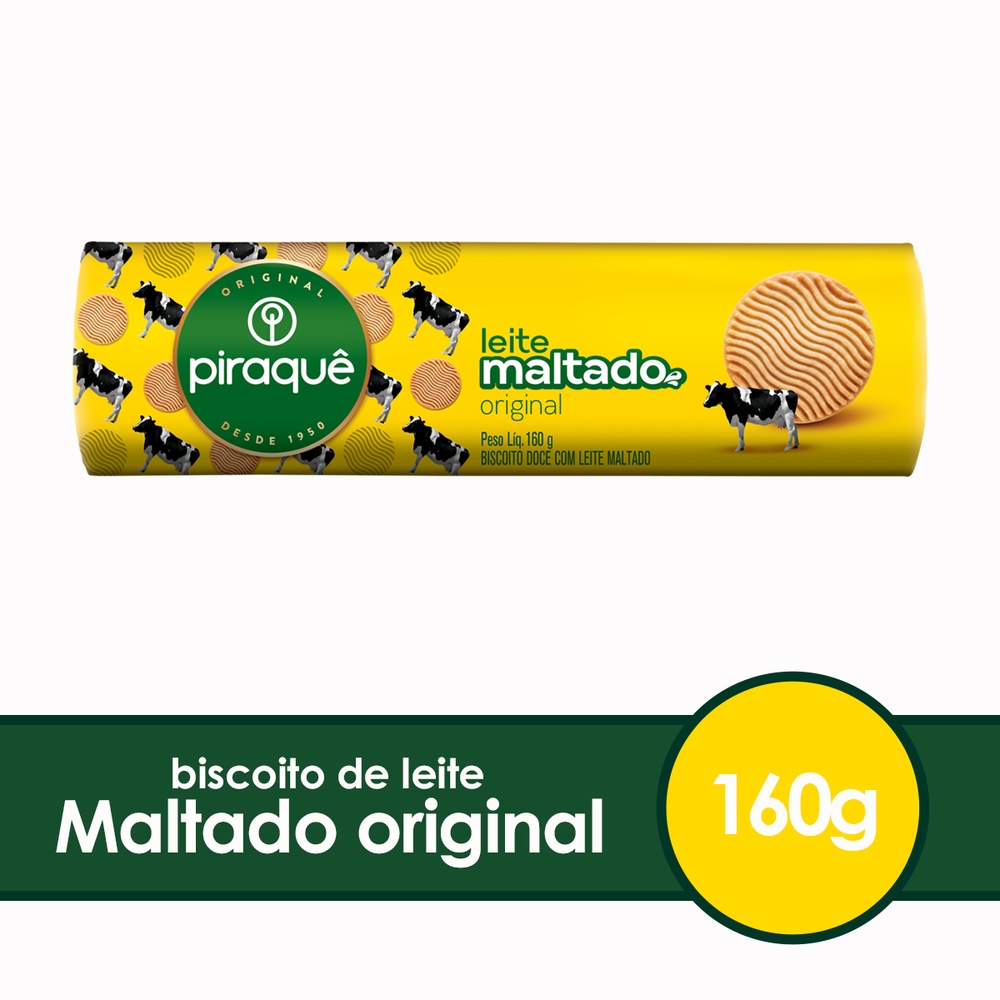biscoito doce de leite maltado piraque 160g | Shopee Brasil