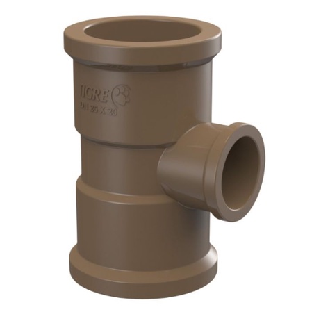 TEE DE REDUÇÃO TIGRE PVC SOLDA 1.1/2" X 3/4" (50 X 25 MM) TIGRE ...