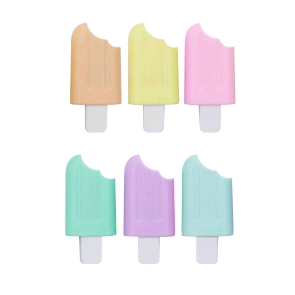 Mini Marca Texto Picolé Kit com 6 Jocar Office | Shopee Brasil