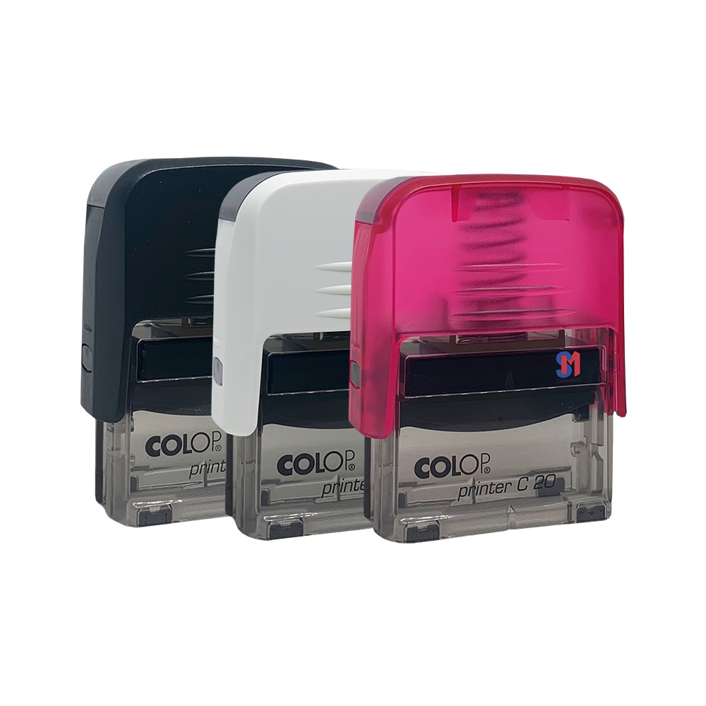 Kit C/ 3 Carimbos Automáticos Personalizados Colop C20 (Gravação a ...