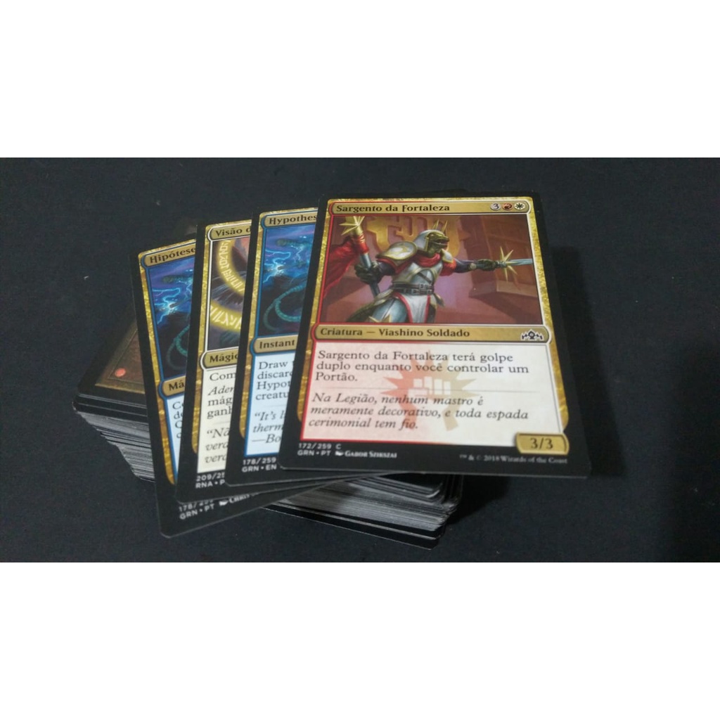 LOTE DE CARTAS DE MAGIC - 100 ou 50 cartas comuns - Escolha sua cor ...