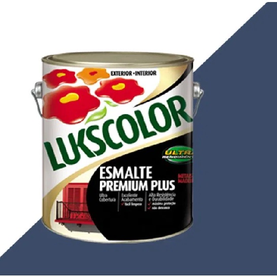 Tinta esmalte 900ML azul del rey lukscolor | Shopee Brasil