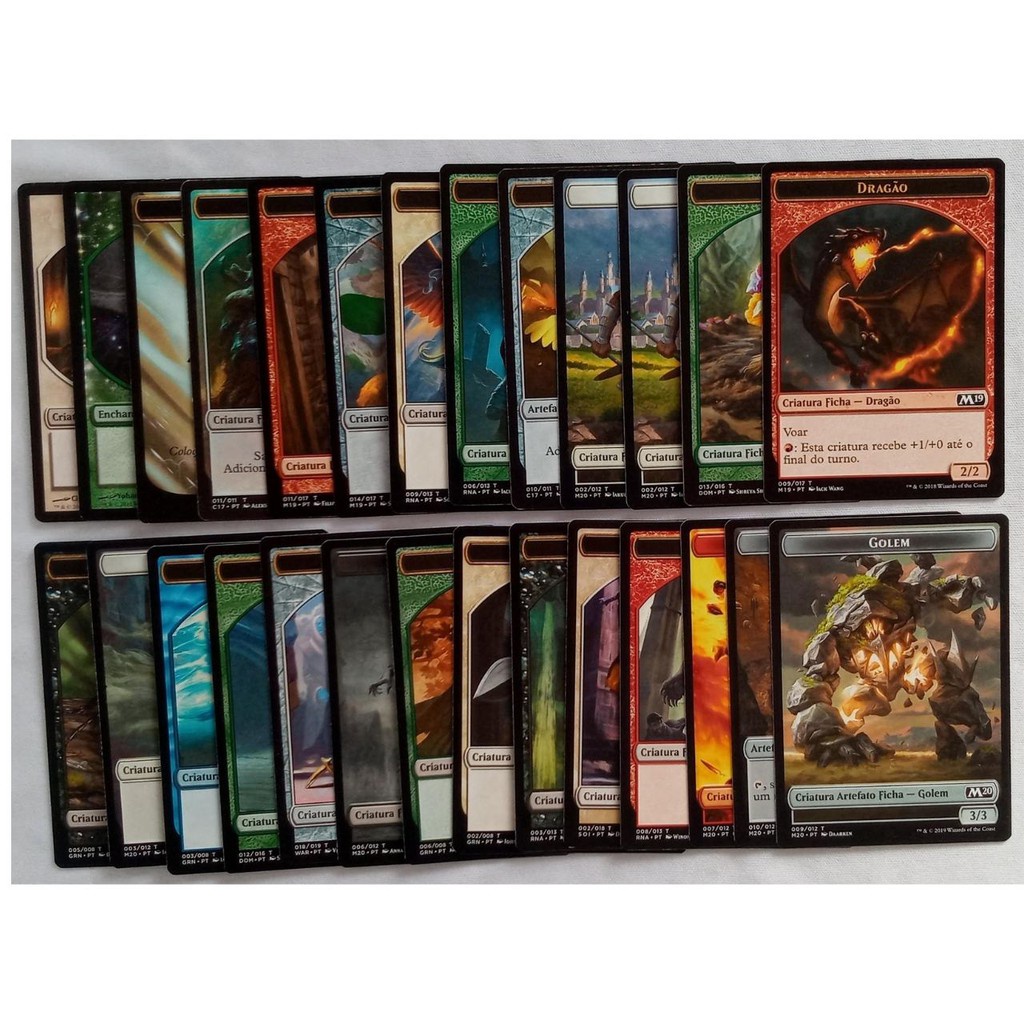 Lote/bulk/Lotes/conjunto de carta de 100 Fichas Token Magic The ...